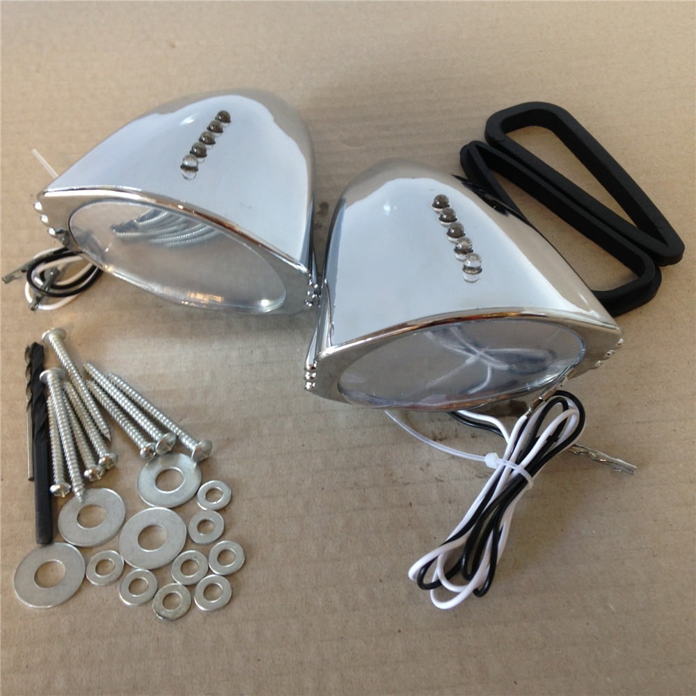 HTT-MOTOR LED side mounted rear view Mirrors for suzuki honda kawasaki ...