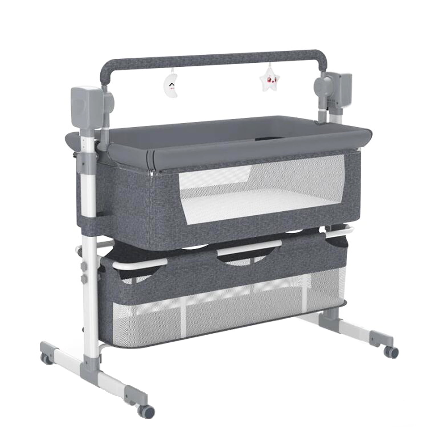 SteAnny Electric Rocking Crib Unisex Baby Cradle Newborn Bedside ...