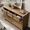 7 Drawer Dresser for Bedroom, Wooden Chest of Drawers with Deep Storage ...