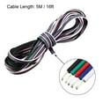 Uxcell 16ft / 5m 22AWG 5 Pin 5 Color Cable Line RGB Wire for LED 5050 ...