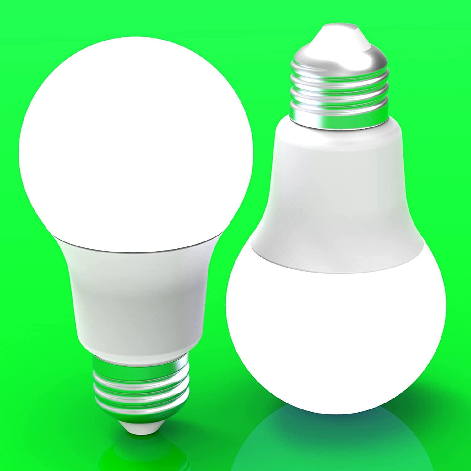 AmeriLuck 2-Pack Green Light Colored A19 LED Bulb for Bedroom and Porch ...