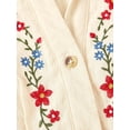 Apricot Cotton Folk Embroidered Shirt Dress – Sleeveless Collared Mini ...
