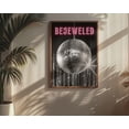 Affixzi Bejeweled Disco Ball Wall Art Print Pink Neon Black Glam ...