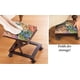 Footrest Elevated Foot Stool Adjustable Rest Rolling Wheels Tapestry ...
