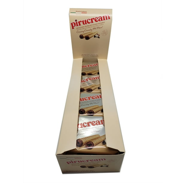 Pirucream Cream Filled Rolled Wafer Tray. Chocolate and Hazelnut ...
