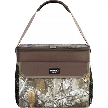 Igloo 25 cans Luxe Tote Soft Sided Vegan Leather Cooler, Cognac Brown ...