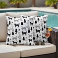 2 Pack Outdoor Waterproof Throw Pillow Covers,Black White Cats ...