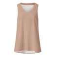 Cheytotty Womens Plus Size Tank, Solid Color V Neck Sleeveless, Casual ...