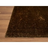 HR Plush Chocolate Brown Solid Color Shag Rug - Thick Pile, High-End ...