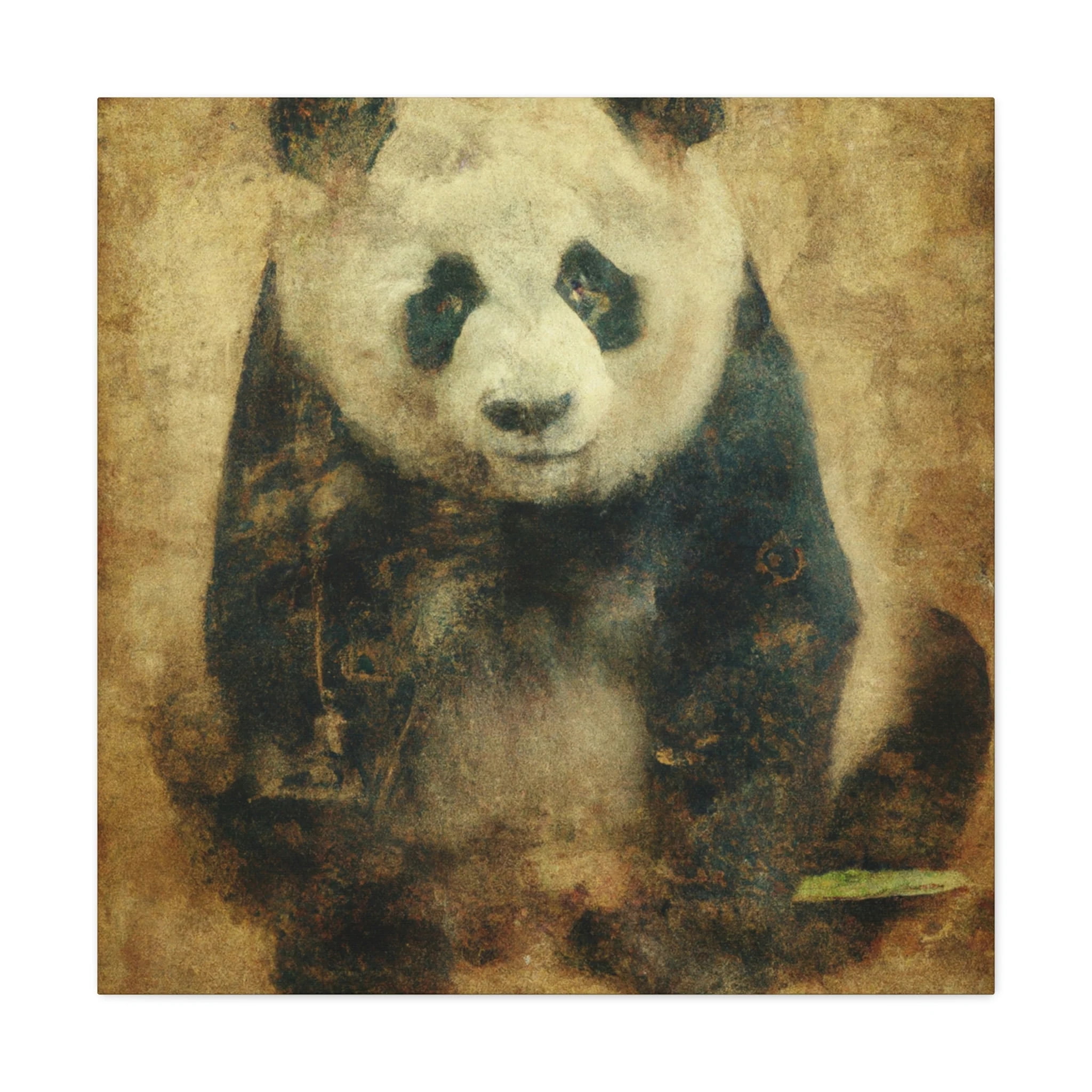 Giant Panda Reflection. - Canvas - Walmart.com