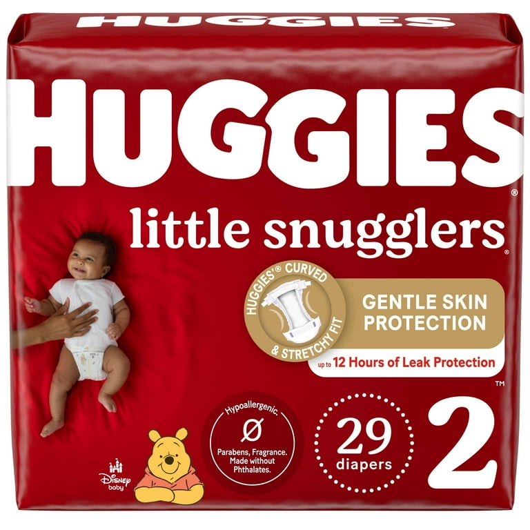 Huggies Little Snugglers Baby Diapers Size 2 12 18 lbs 29 Ct Select for More Walmart
