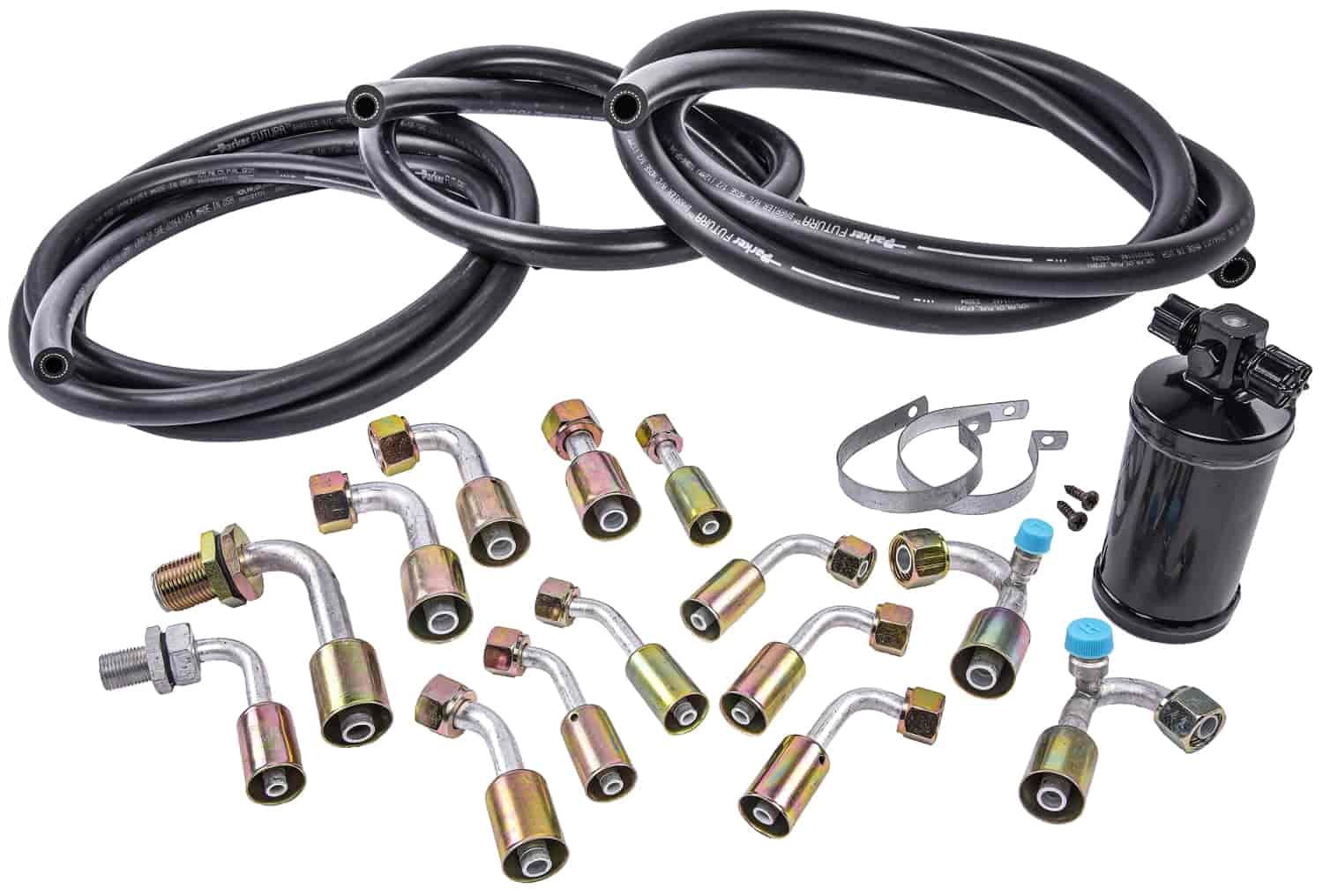 JEGS 130366 Air Conditioning Hose Kit Beadlock Works w/ HFC-134a ...