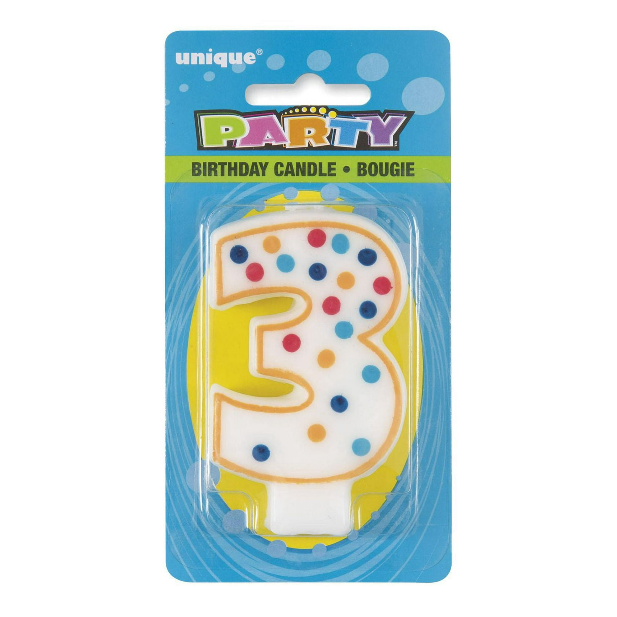 Click here for Unique Pretzels Polka Dot Number 3 Birthday Candle prices