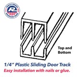 1/4" WHITE PLASTIC SLIDING TRACK 6' LONG - Walmart.com