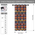 Geometric Diamond Blue Pattern Blackout Curtains,Triple Weaved Fabric ...