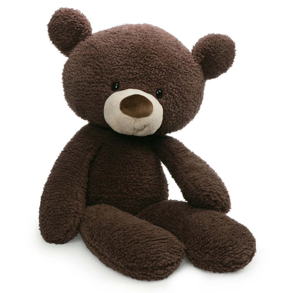 GUND Fuzzy Teddy Bear Stuffed Animal Plush, Chocolate Brown, 24 ...