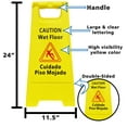 SciencePurchase 3 Pack Bilingual Wet Floor Signs, 2ft Tall, Double ...