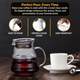 Glass Pour Over Coffee Maker Set - 28oz (850ml) Heat-Resistant Carafe ...
