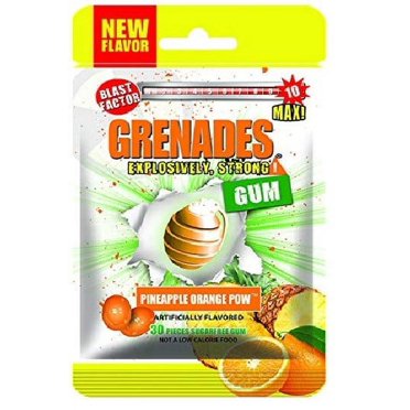 Grenades Explosively Strong Melonberry Slam Gum, 30 Count - Walmart.com