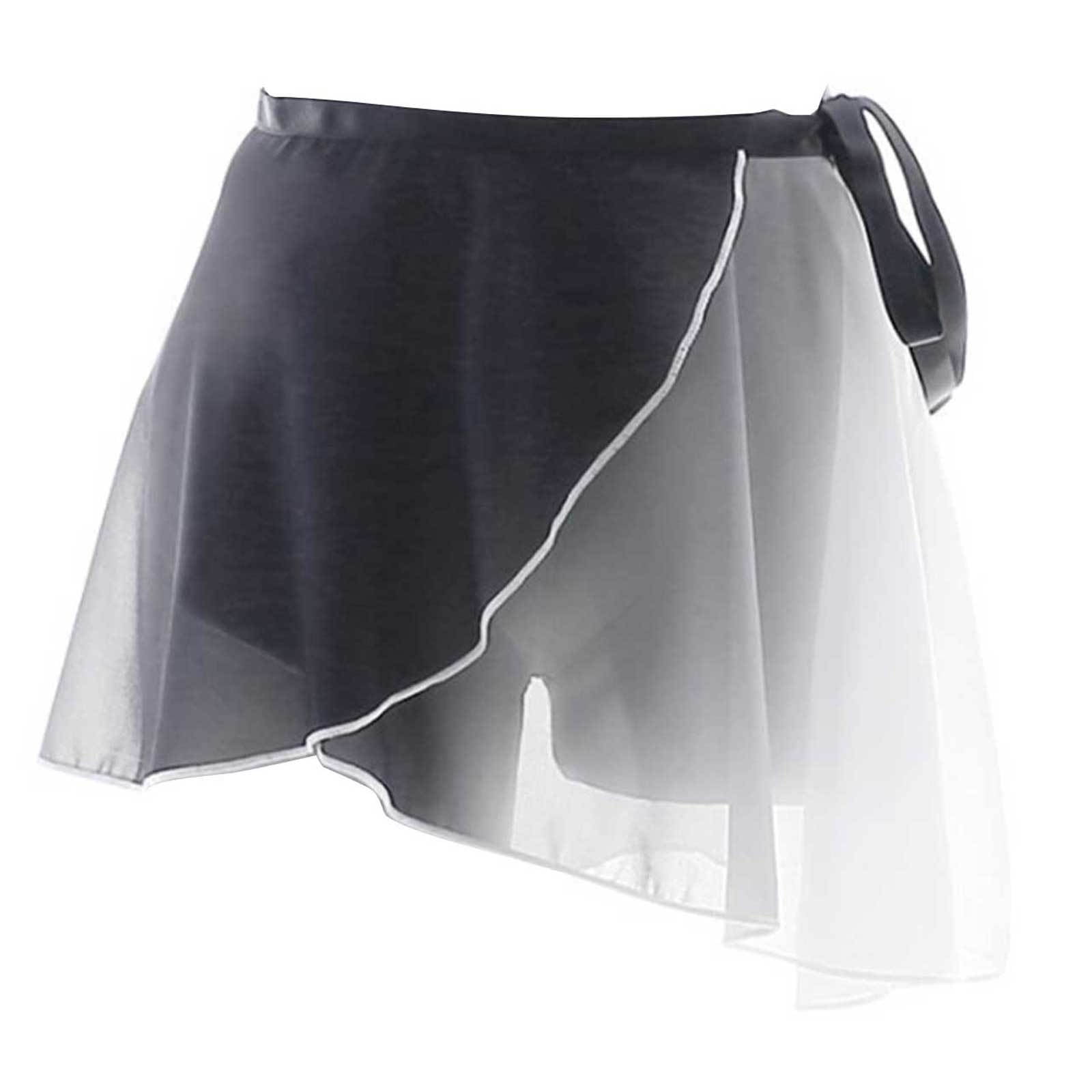 MSemis Women's Girls Ballet Dance Wrap Skirts Lace Up Miniskirts ...