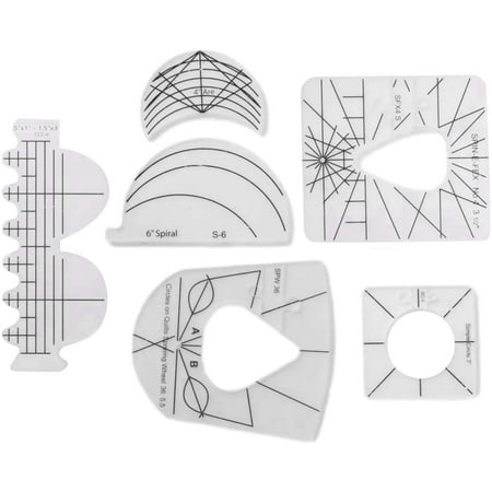 6Pcs/Set Acrylic Ruler for Sewing Patchwork Sewing Quilting Yardstick ...