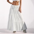 Women's Elegant Solid Color A-Line Maxi Skirt for Apple Shape ...