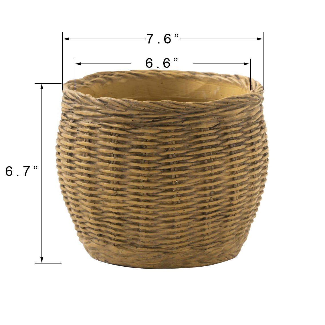 Better Homes & Gardens 8′ x 8′ x 6′ Round Brown Concrete Weaves Seasons ...