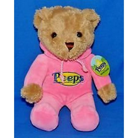Peeps 12" Brown Teddy Bear In Bright Pink Hood Suit Plush | Walmart Canada