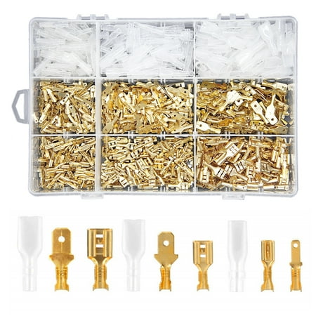 Pack of 900 Spade Crimp Terminals Automobile Wire Connectors Male ...