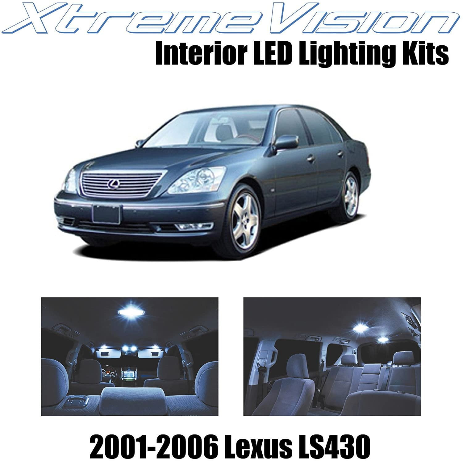 XtremeVision Interior LED for Lexus LS430 2001-2006 9 pcs Cool White ...