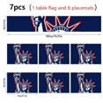 7 Piece Linen Table Runner and Placemats Set, Statue Of Liberty Head ...