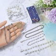 6Pcs 3 Styles 304 Stainless Steel Round Plastic Pearl Beads Baseball ...
