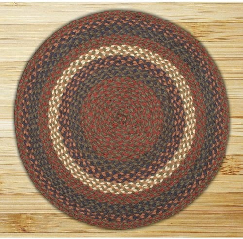 Earth Rugs Round Area Rug, 7.75', Burgundy/Gray - Walmart.com