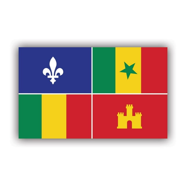 Creole Flag Sticker Decal - Self Adhesive Vinyl - Weatherproof - Made ...