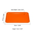 Uxcell 13x10" Orange Plastic Fast Food Tray, Rectangle Serving Tray for ...