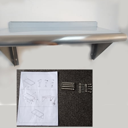 QINXIN Stainless Steel Wall Shelf 110 Lbs Load Heavy Duty Wall Mount ...