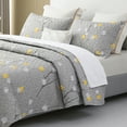 TELIZ Gray King Quilt Set Turquoise Polka Dot Pattern Bedspread with ...