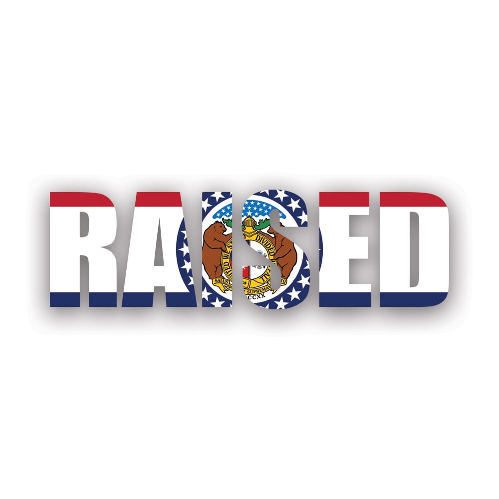 Missouri Raised State Flag Sticker Decal - Self Adhesive Vinyl ...