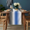 Blue and Grey Gradient Cotton Linen Table Runner Minimalist Royal Blue ...