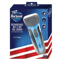 Barbasol Men's Rechargeable Wet/Dry Foil Shaver with Pop-up Trimmer ...