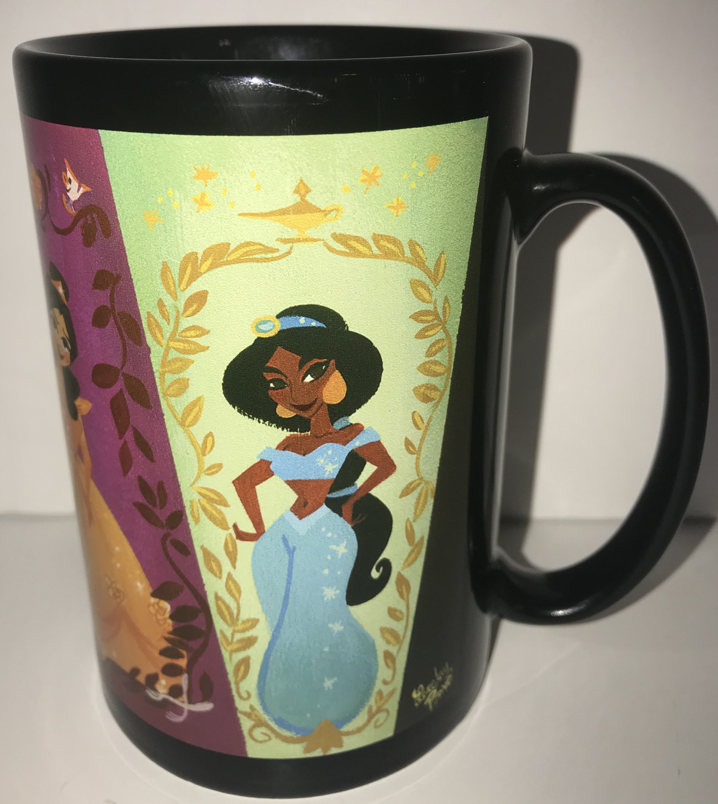 Disney Parks Princess Jasmine Belle Cinderella Snow White Coffee Mug ...