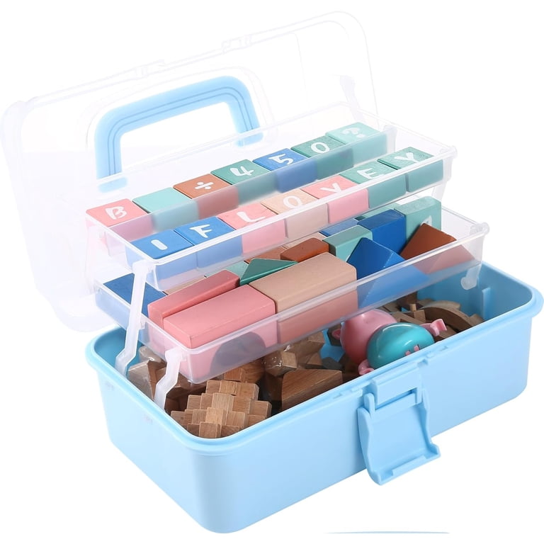 11(in) Versatile Three-Layer Folding Organizer Box,Ideal for Art ...