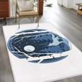 Blue Wolf Washable Rug 3x5 Area Rug for Living Room Bedroom Non Slip ...