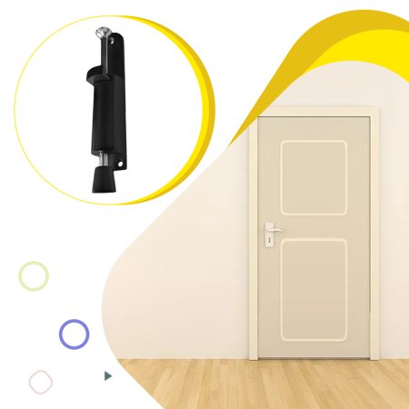 pitrice Heavy Duty Door Stopper Zinc Alloy Spring Loaded Soft Rubber ...