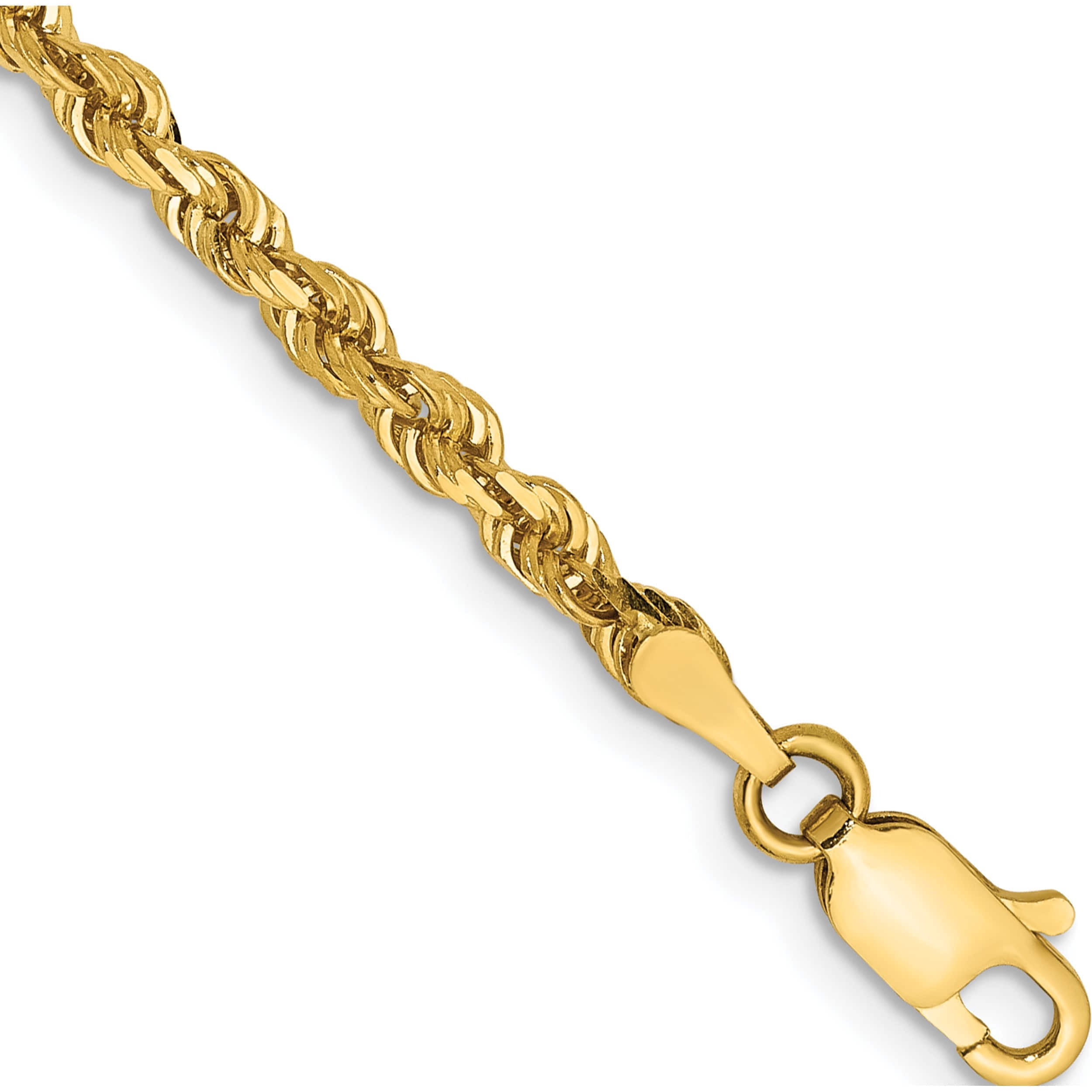 14K Yellow Gold 3.0mm D/C Quadruple Rope Chain (7 X 3) Made In Peru ...