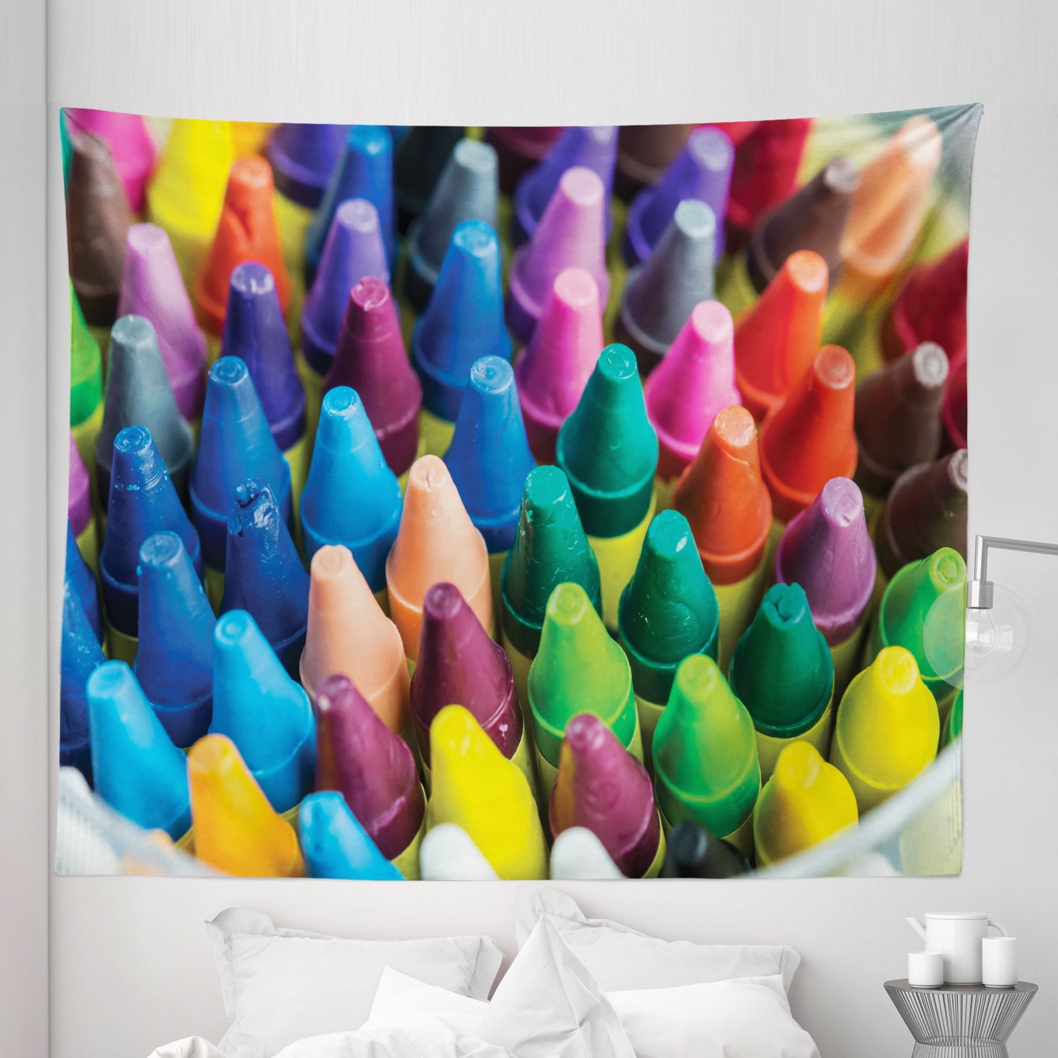 Crayon Tapestry, Close up Photo of Painting Crafts in Assorted Colors ...