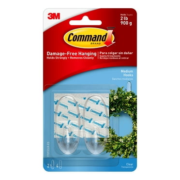 Command Small Stainless Steel Metal Hooks, 6 Hooks, 8 Strips/Pack ...