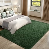 Noahas Super Soft Shaggy Rugs, Fluffy Deep-Green Area Carpet, 3x5 ft ...