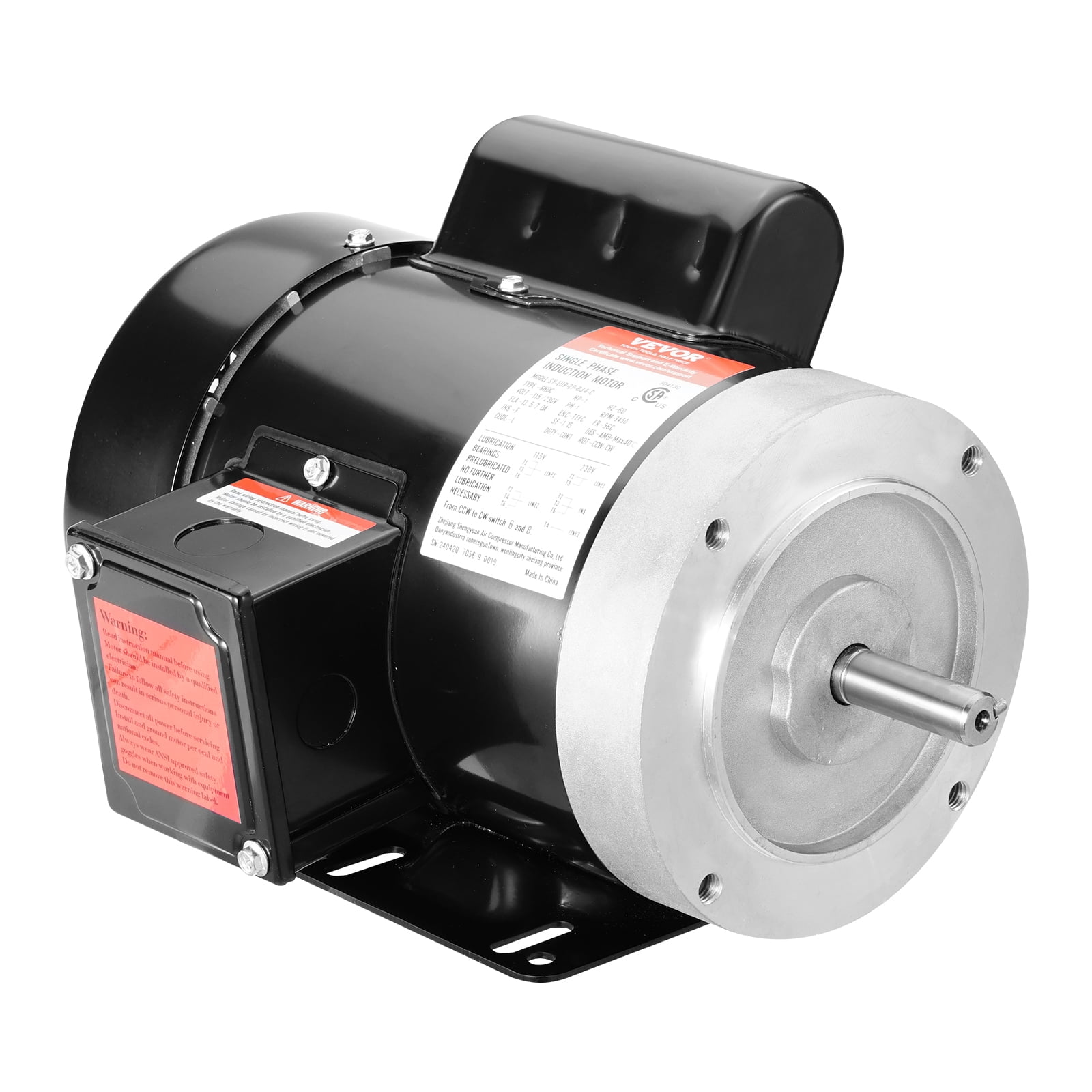 Click here for Vevor 1hp Electric Motor 3450rpm Ac115v/230v 56c F... prices