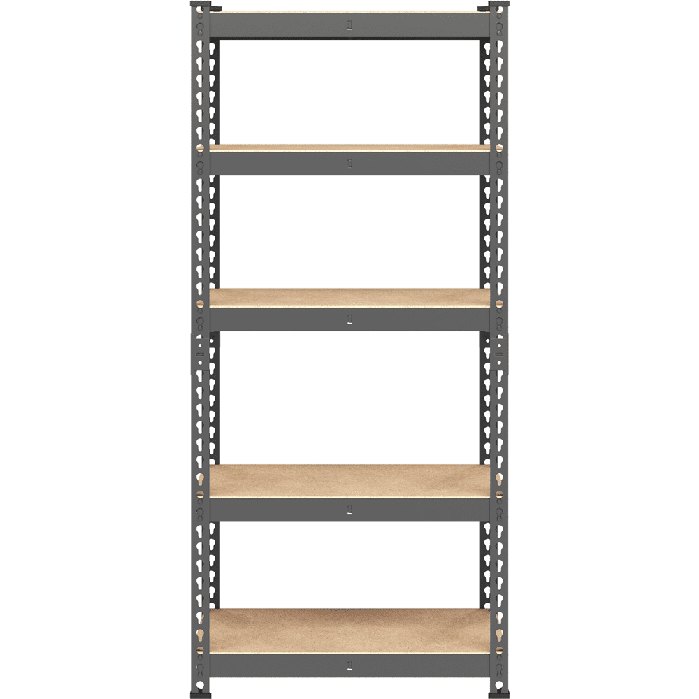 Fullfurnique 59″ Height 5 Tier Metal Boltless Storage Shelf with Anti ...